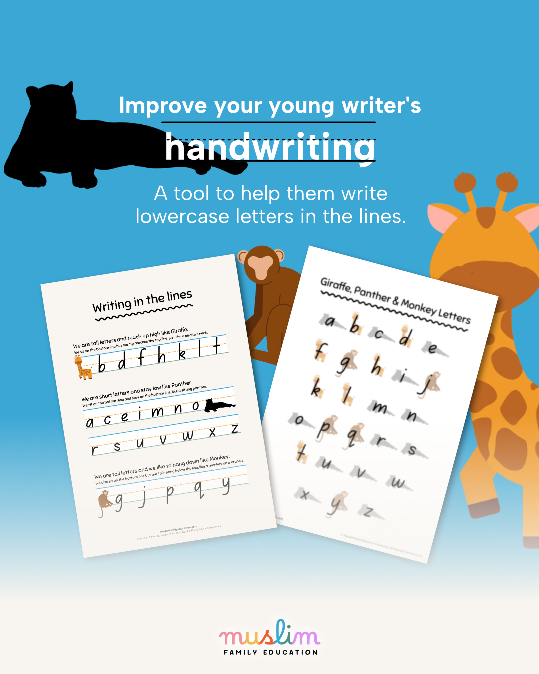 Writing in the lines – poster and practice sheets (PDF) - Muslim Family ...